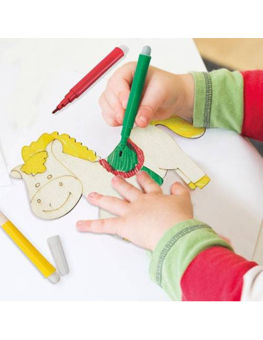 Piezas de Madera para Colorear | Animales para Pintar