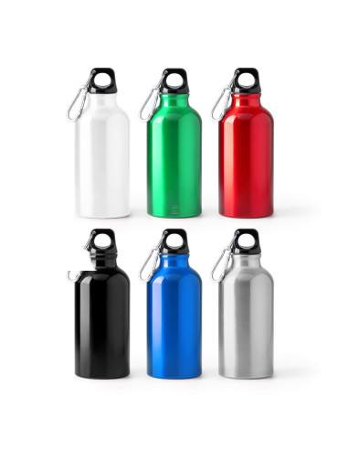 Bidón de Aluminio Reciclado Personalizado con Mosquetón